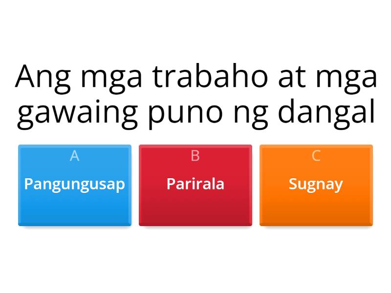 GRADE 6-PANGUNGUSAP/PARIRALA/SUGNAY - Pagsusulit