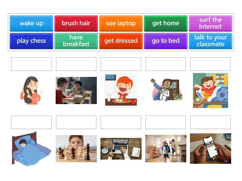 Daily routine - Match up