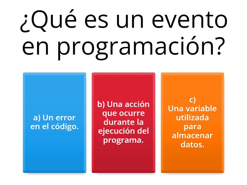 Programación Orientada a Eventos - Quiz