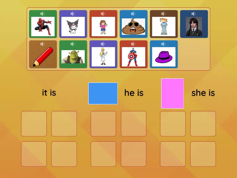 It/He/She KB 1 Unit 2 - Group sort