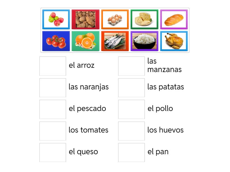 La comida - Match up