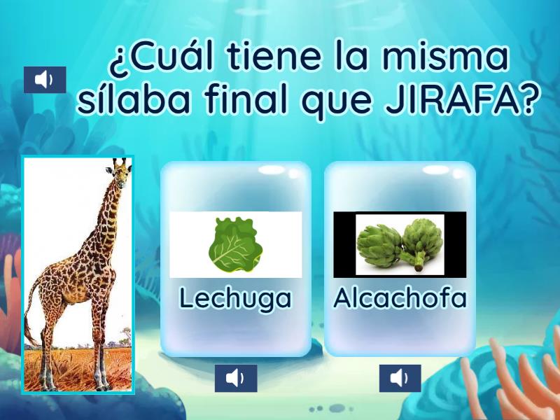 DESCUBRIENDO LA SILABA FINAL - Quiz