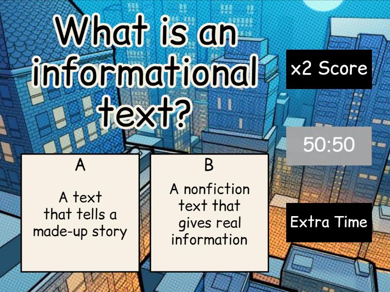 Infomational Text 3rd Grade - Gameshow quiz