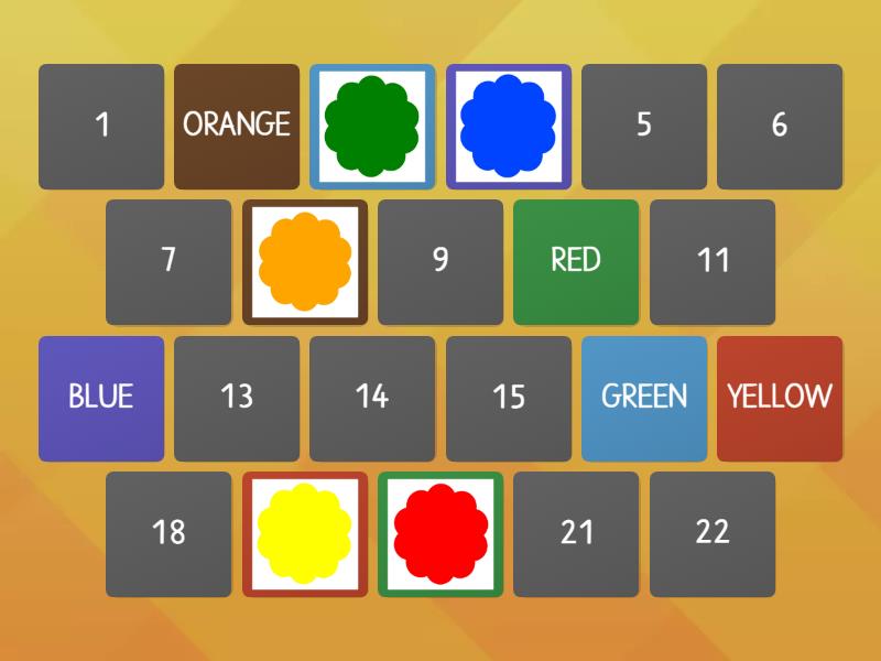 Colours Memotest - Matching pairs