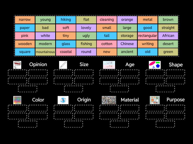 Complex Noun Phrases: Sorting Activity - Group sort