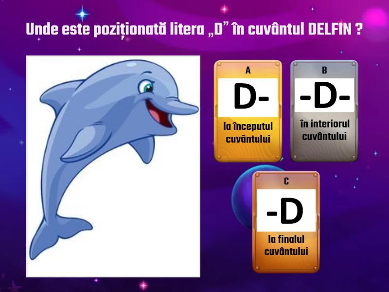 Litera „d” mic de tipar și litera „D” mare de tipar - Quiz