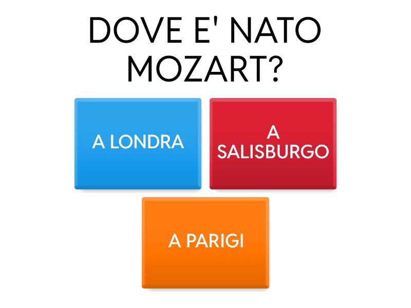 WOLFGANG AMADEUS MOZART . - Quiz