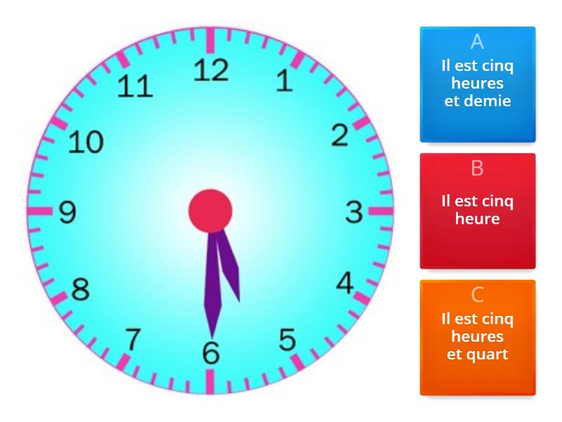 French telling time 1 - Quiz