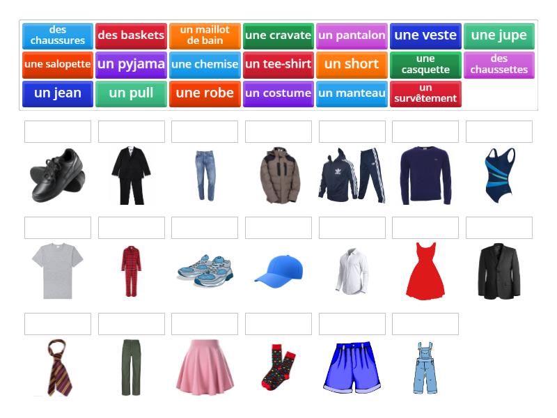 Les vetements - Match up