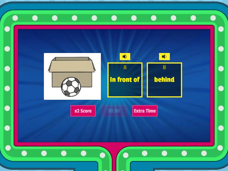 Positional Vocabulary Pre Entry / Entry Level 1 ESOL - Gameshow quiz