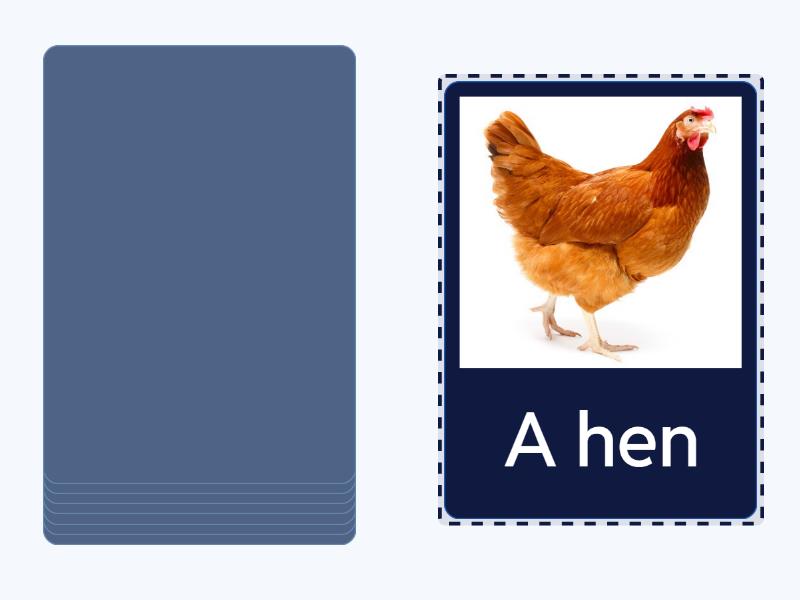 The Little Red Hen vocabulary - Speaking cards