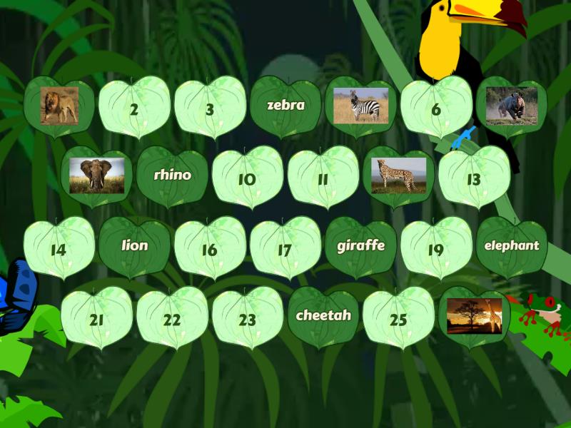 AFRICAN ANIMALS - Matching pairs