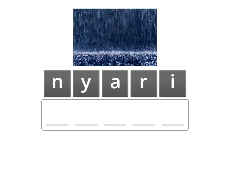 Weather - unit 2 - Anagram