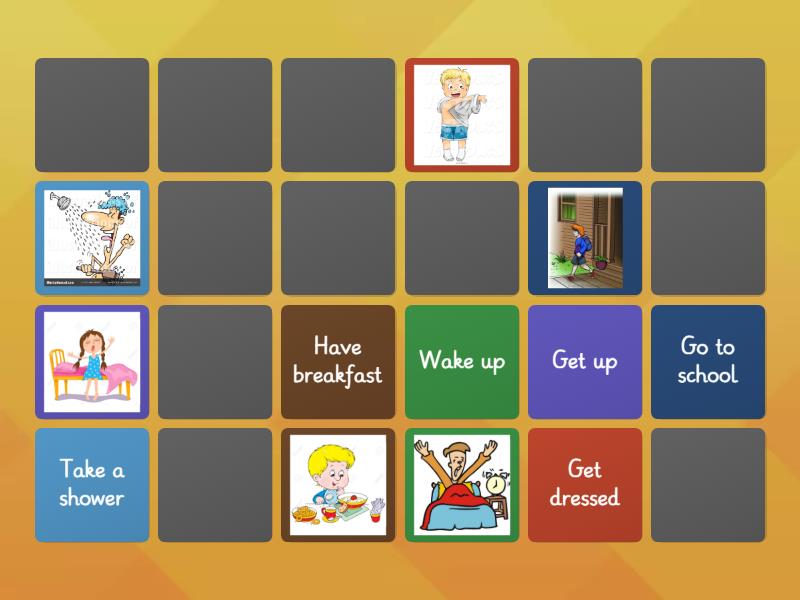 Daily routine - Matching pairs