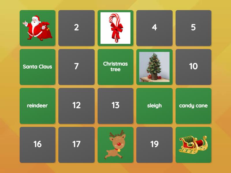 Christmas game - Matching pairs