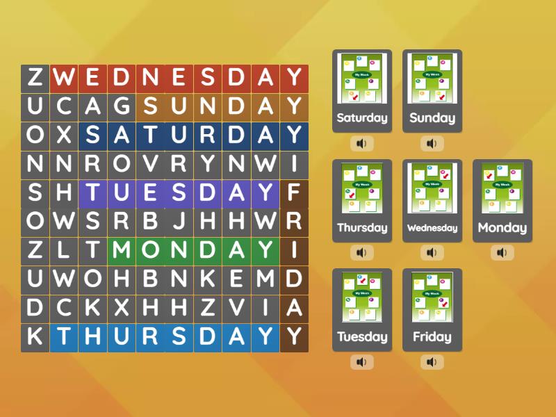 3rd grade Week 6 Class 3 Let's check - Wordsearch