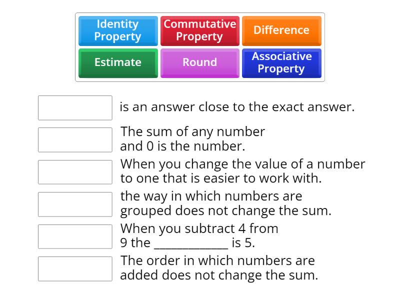 Ch2 MAth Vocabulary - Match up
