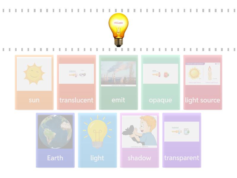Sun and Shadows vocab - Find the match