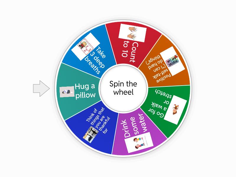 Coping Skills Spinner - Spin the wheel