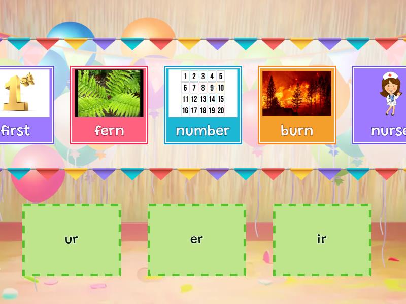 myView 2 - U3W3 - r-Controlled Vowels - Speed sorting