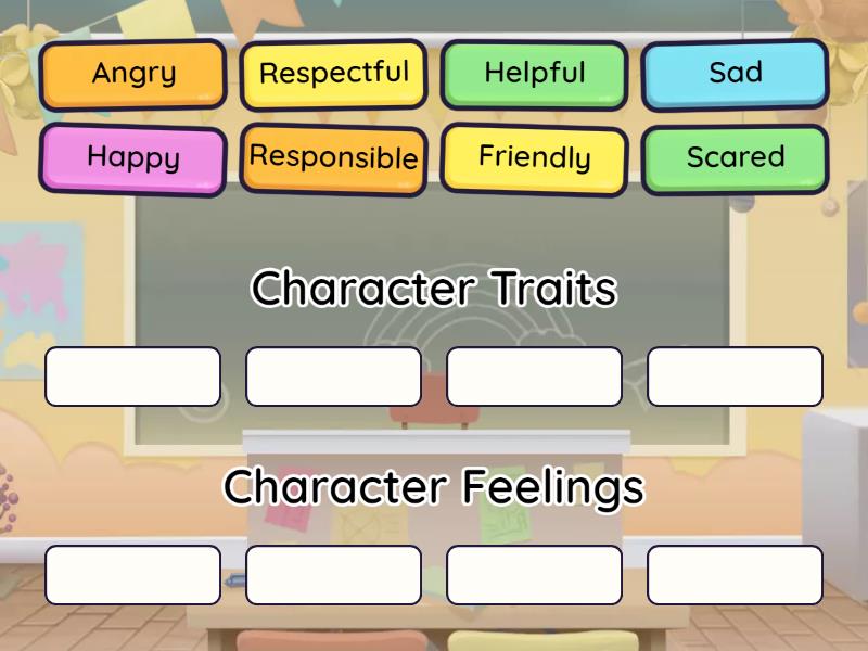 Character Traits and Feelings - Group sort