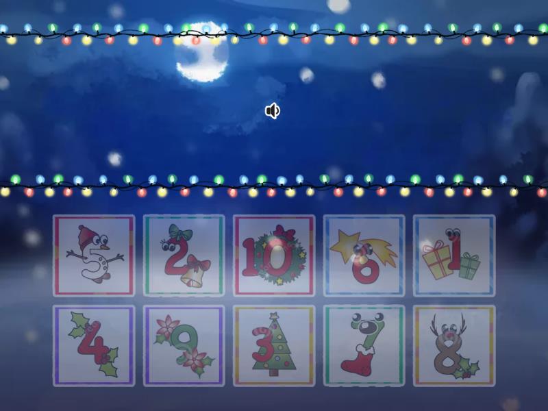 Numbers 1-10|Christmas vocabulary - Find the match