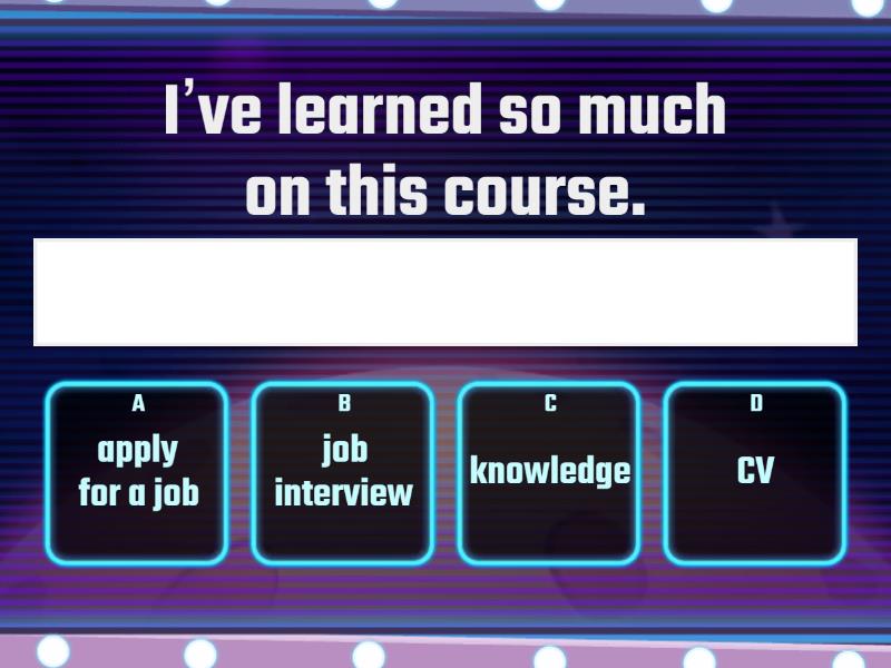 IE U2 work related word - Gameshow quiz