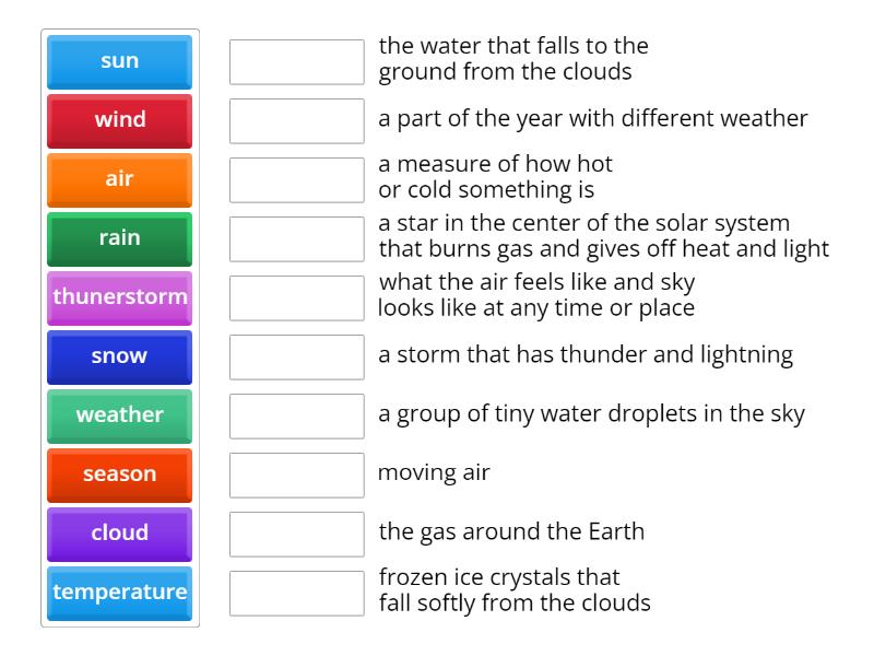 ULS March Vocabulary 2024 - Match up