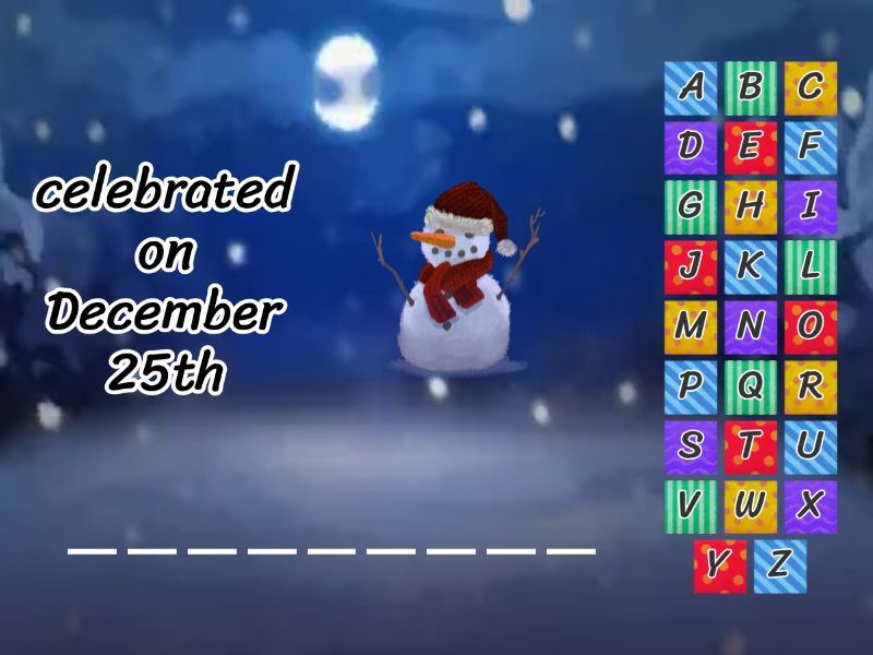 Christmas spelling - Hangman