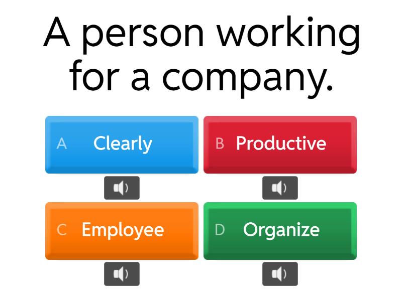 Workplace Vocabulary - Quiz