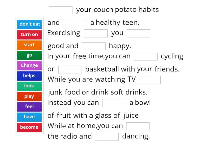 Are you a couch potato? - Complete the sentence