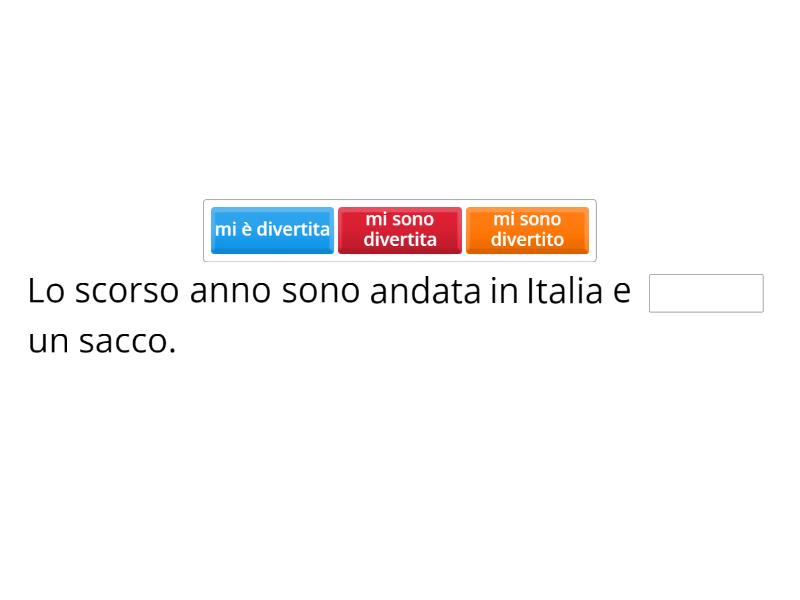 I Verbi riflessivi al passato prossimo - Completar la frase