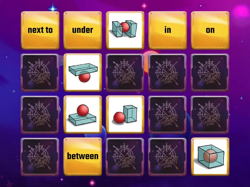 Basic Prepositions of Place Matching - Memory