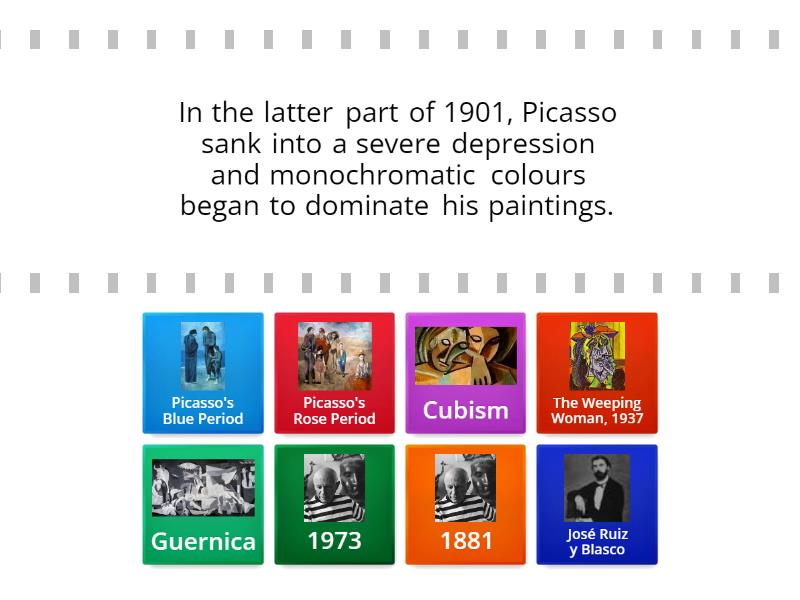 Pablo Picasso, Quiz - Find the match