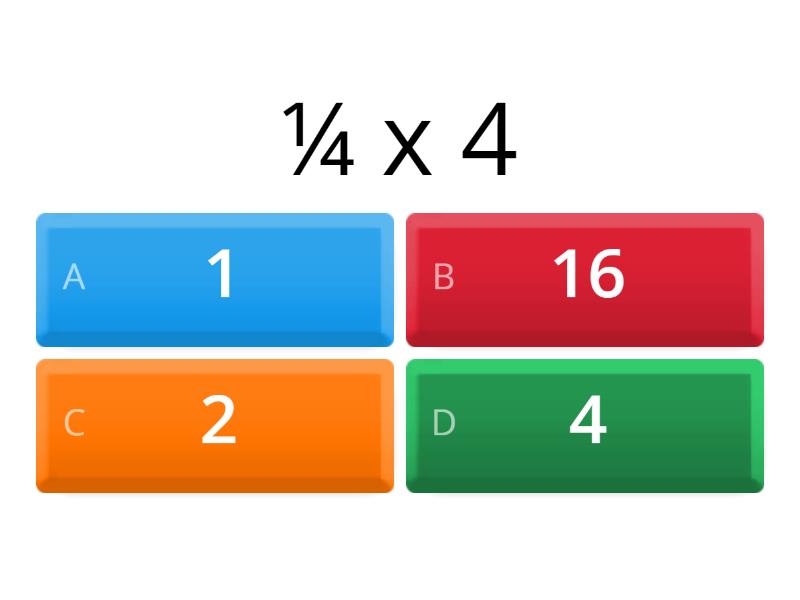 Division with 4s as Fractions - Quiz