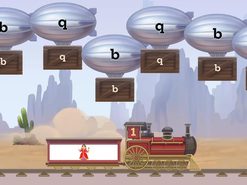 Letter reversals b/d/p/q - Balloon pop