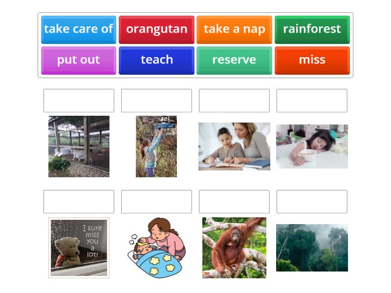 Oxford Discover 1 - Unit 6 - Vocabulary - Match up