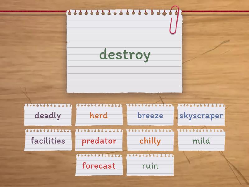 Synonyms - Find the match