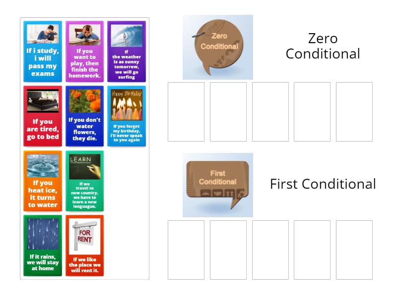 Zero Conditional and First - Activity - Group sort