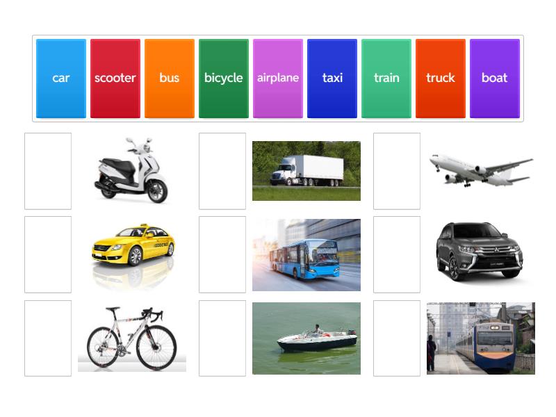 transportation - Match up