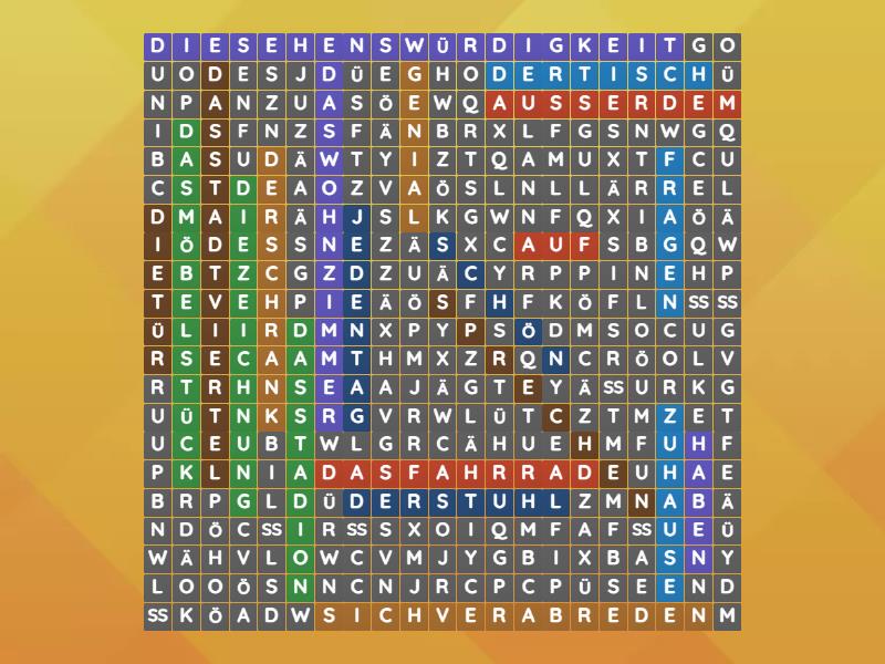 Unidad 1-3A - Wordsearch