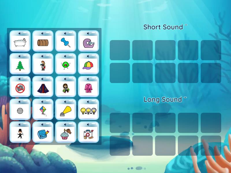 Short or long vowel sound Drag and Drop - Group sort