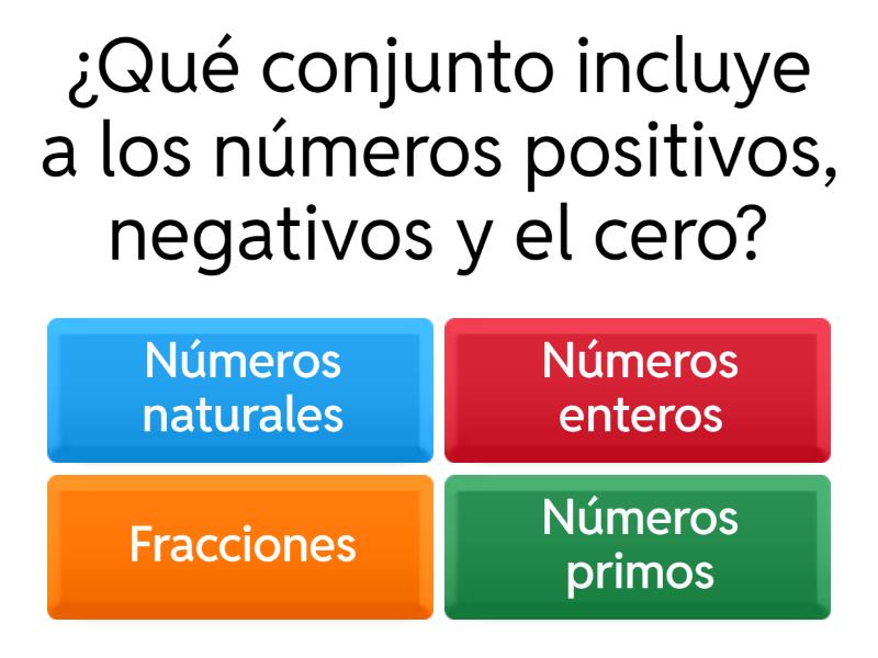 Introducción a los Números Enteros - Cuestionario