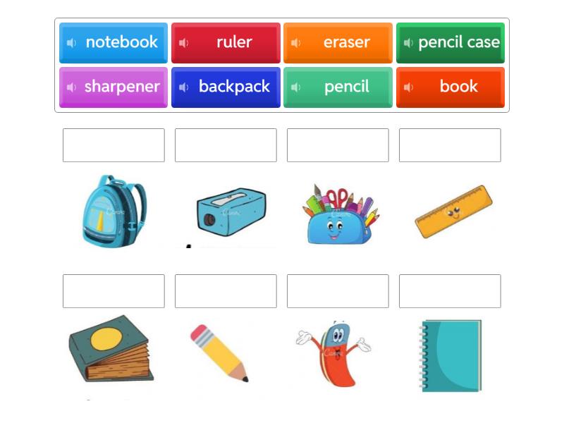 Summer G2 - Classroom Objects part 1 - Match up