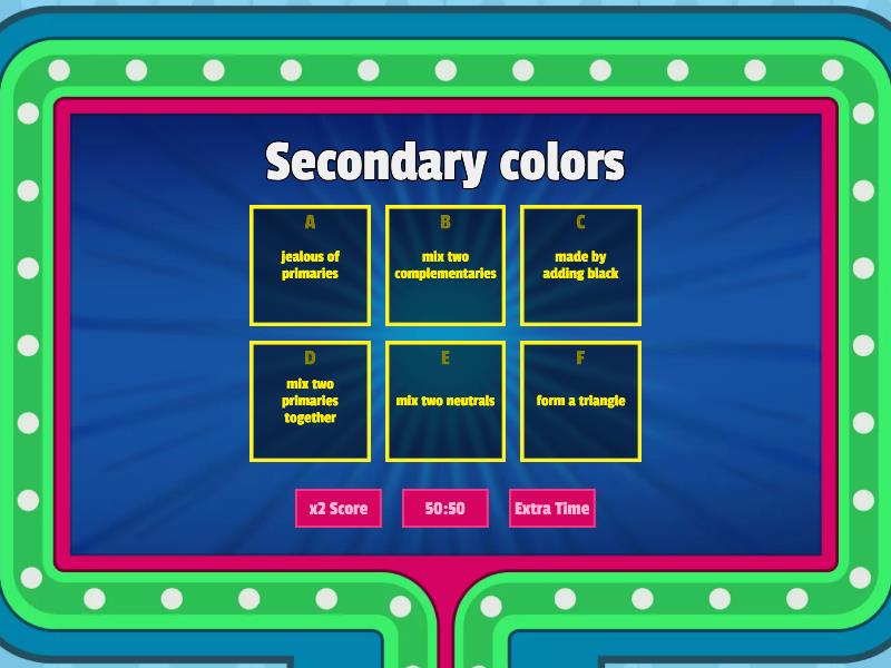 DM Color Theory Review - Gameshow quiz