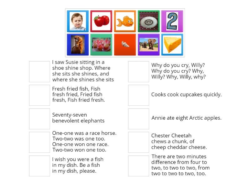 Tongue Twister - Match up