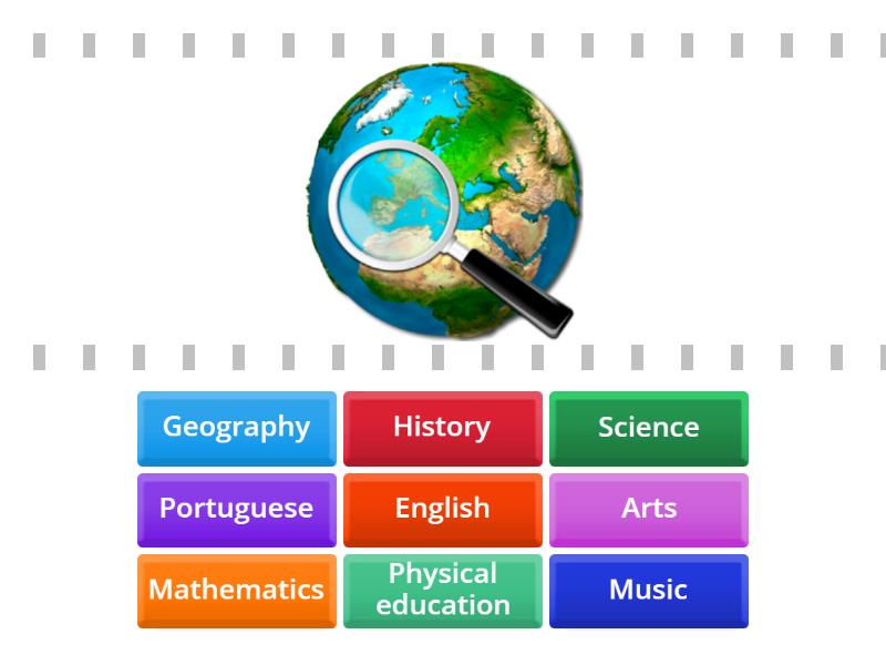 Matérias School Subjects - Find the match