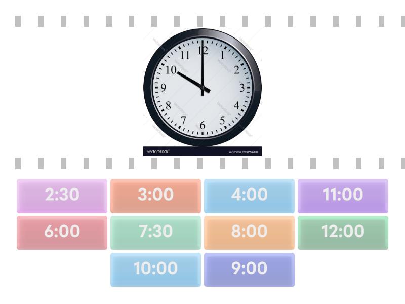 Time Game - match clocks with digital time - Find the match