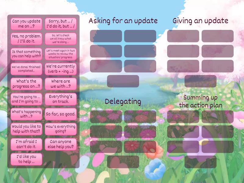 Updating and delegating - Group sort