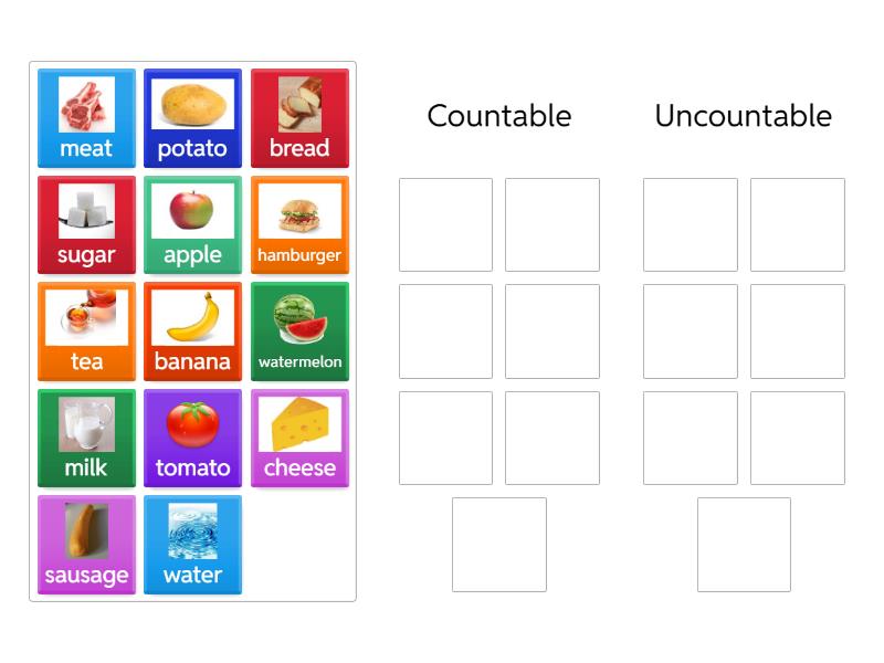 4B Countable and Uncountable Food - Group sort